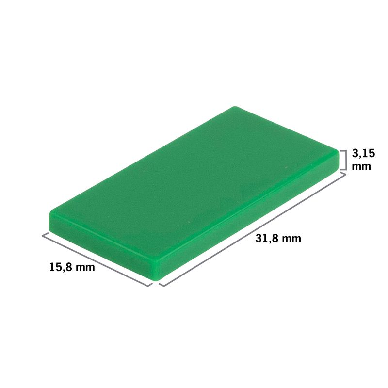 Loose tile 2X4 signal Green 180 | Q-BRICKS® | pure imagination