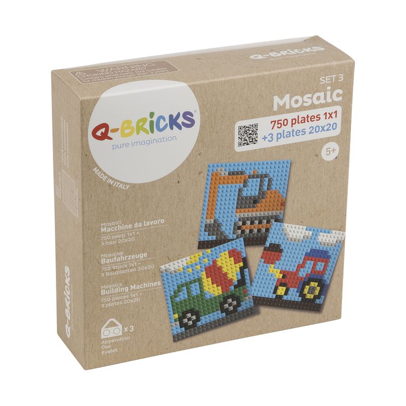 Cardboard box 1Pcs. Mosaic building machines | Q-BRICKS® | pure imagination
