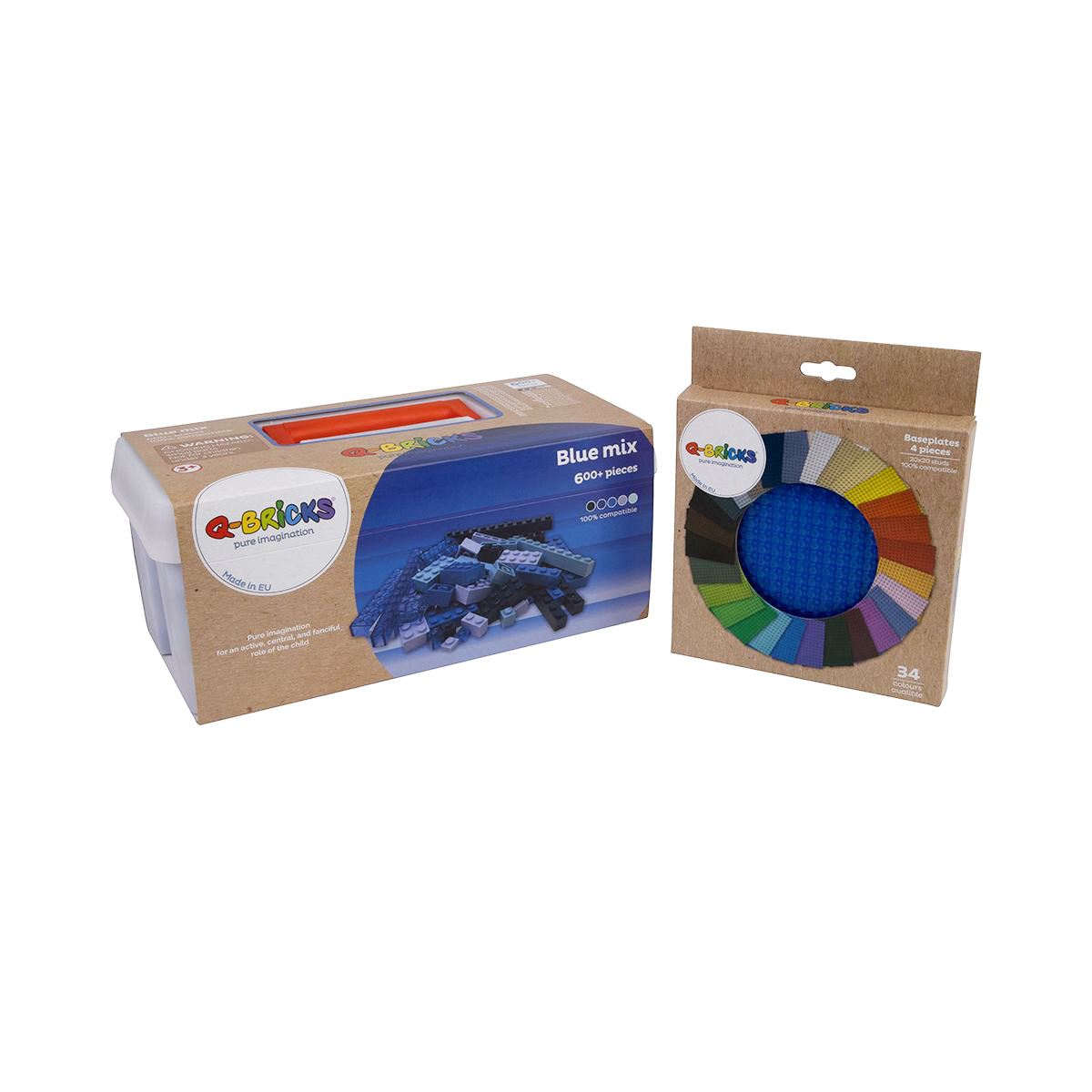 Case of blue mix /600+ pcs | Q-BRICKS® | pure imagination