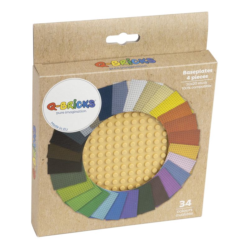 Base plate 20×20 sand yellow 595 /cardboard box 4 pcs | Q-BRICKS ...