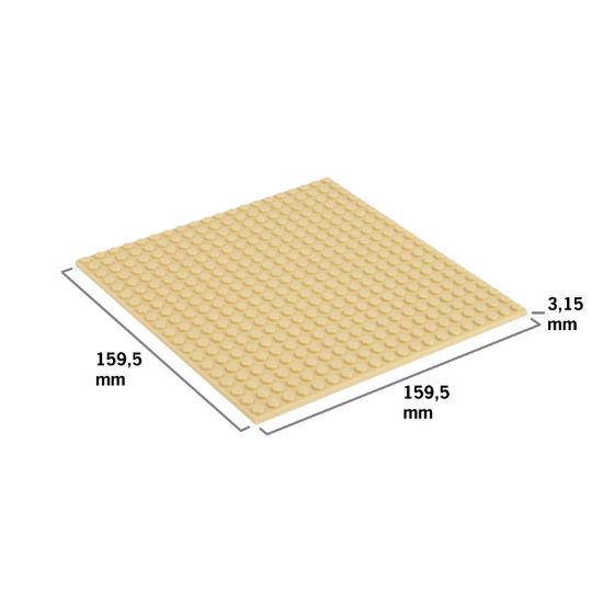 Loose plate 20X20 ivory 094 | Q-BRICKS® | pure imagination