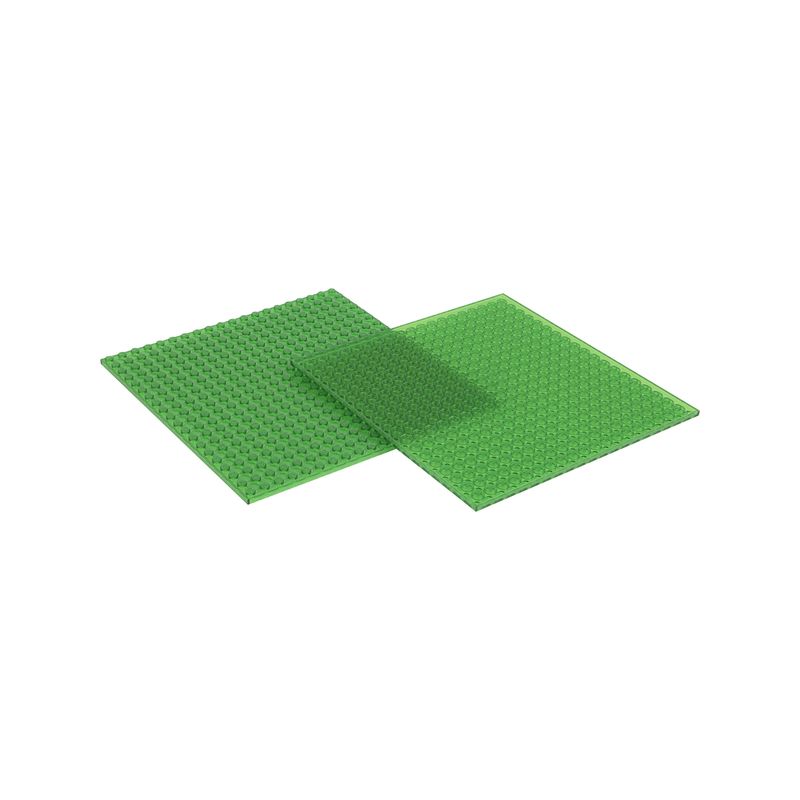 Loose plate 20X20 signal green transparent 708 | Q-BRICKS® | pure ...