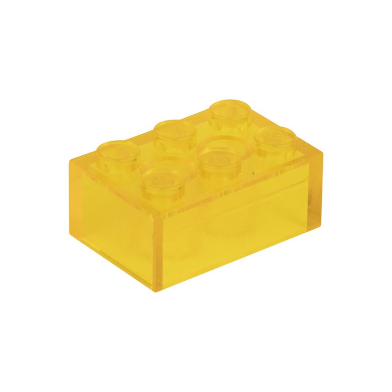 Loose brick 2X3 traffic yellow transparent 004 | Q-BRICKS® | pure ...