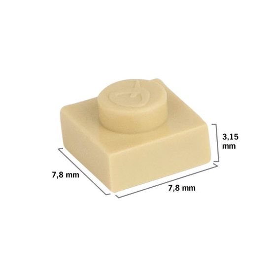 Loose plate 1X1 ivory 094 | Q-BRICKS® | pure imagination