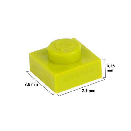 Loose plate 1X1 grass green 101 | Q-BRICKS® | pure imagination