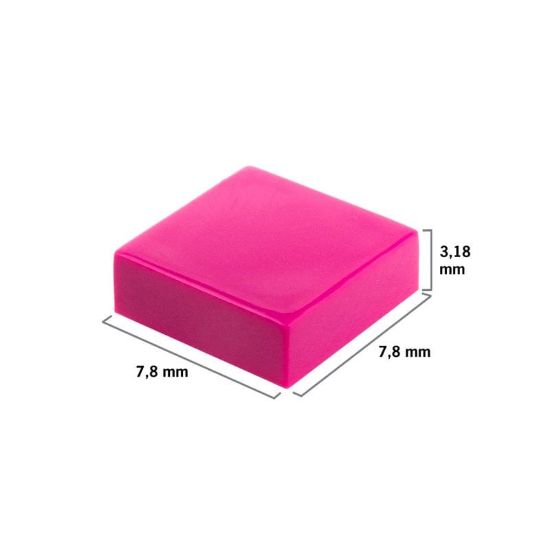 Loose tile 1x1 telemagenta 824 | Q-BRICKS® | pure imagination