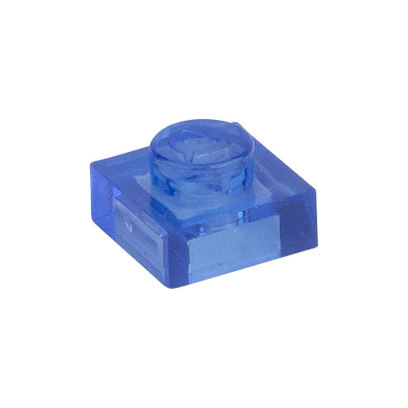 Loose plate 1X1 sky blue transparent 192 | Q-BRICKS® | pure imagination