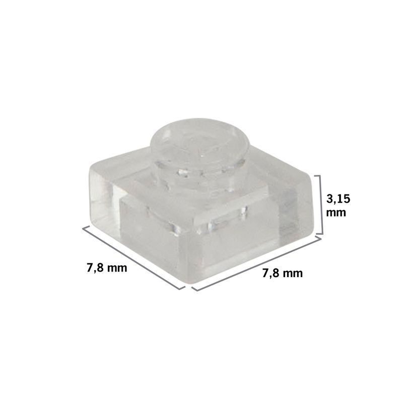 Loose plate 1X1 transparent 920 | Q-BRICKS® | pure imagination