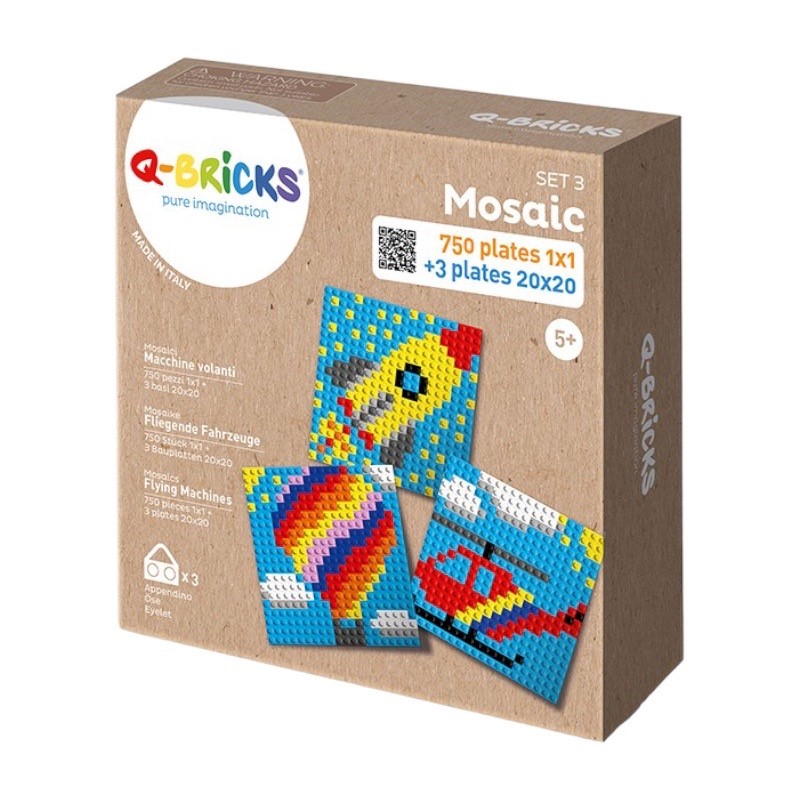 Mosaic set flying machines / 750 pcs | Q-BRICKS® | pure imagination